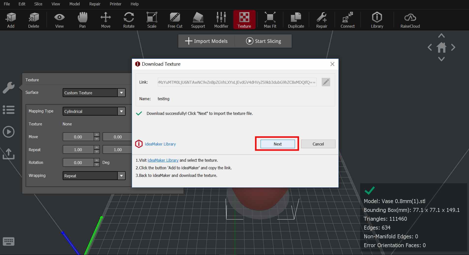 How to Apply ideaMaker Library Textures in ideaMaker